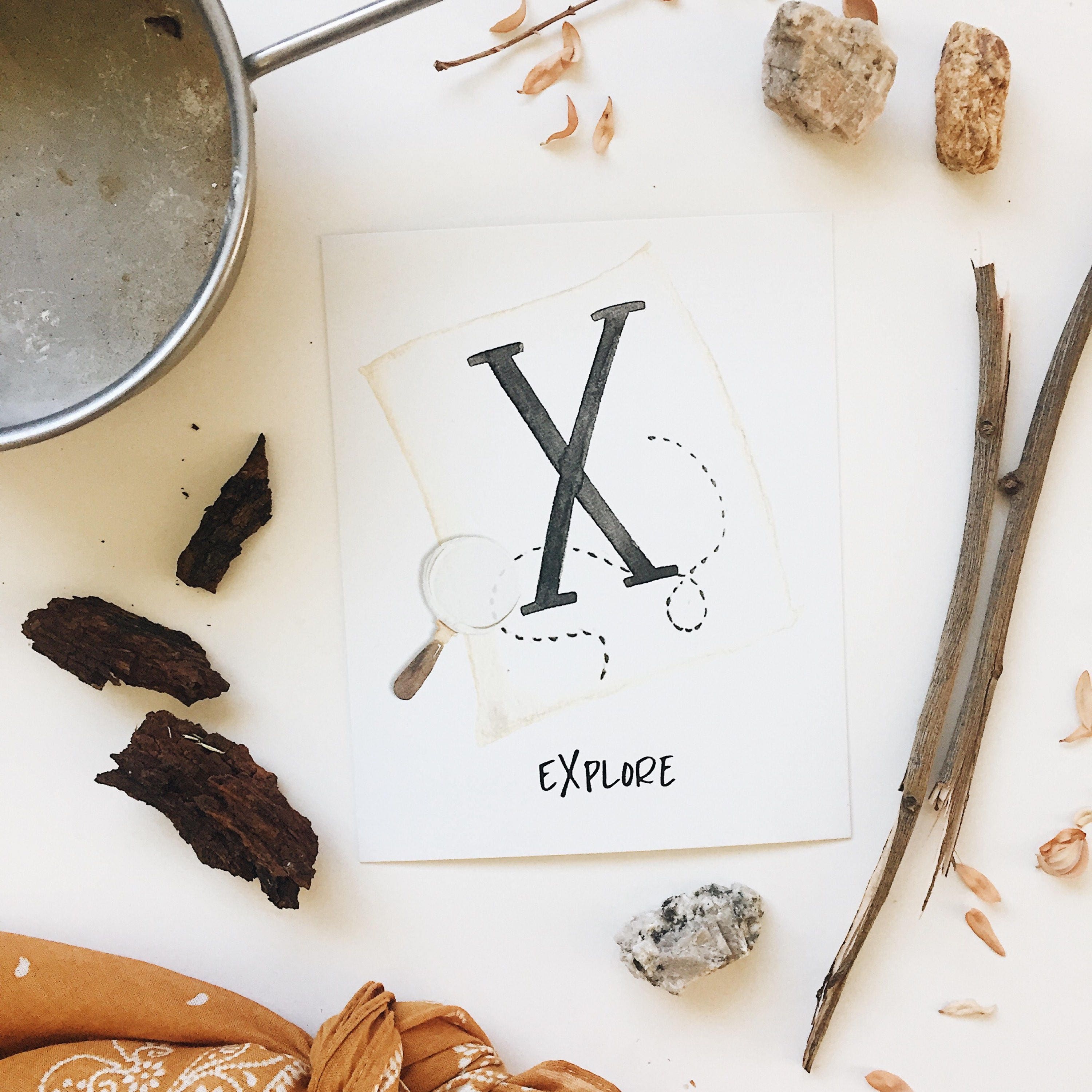 Alphabet Adventure Flash Cards// Outdoors Girls Room Decor | Etsy