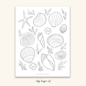 Printable Coloring Pages for Kids | Beach Ocean Theme | Set of 3 | Easy ...