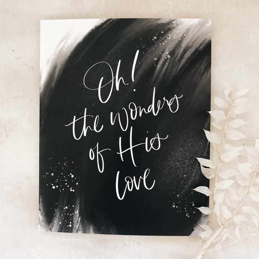 Wonders of His Love Art Print | Christian Christmas Wall Decor - Etsy