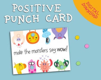 Behavior Punch Card | Etsy