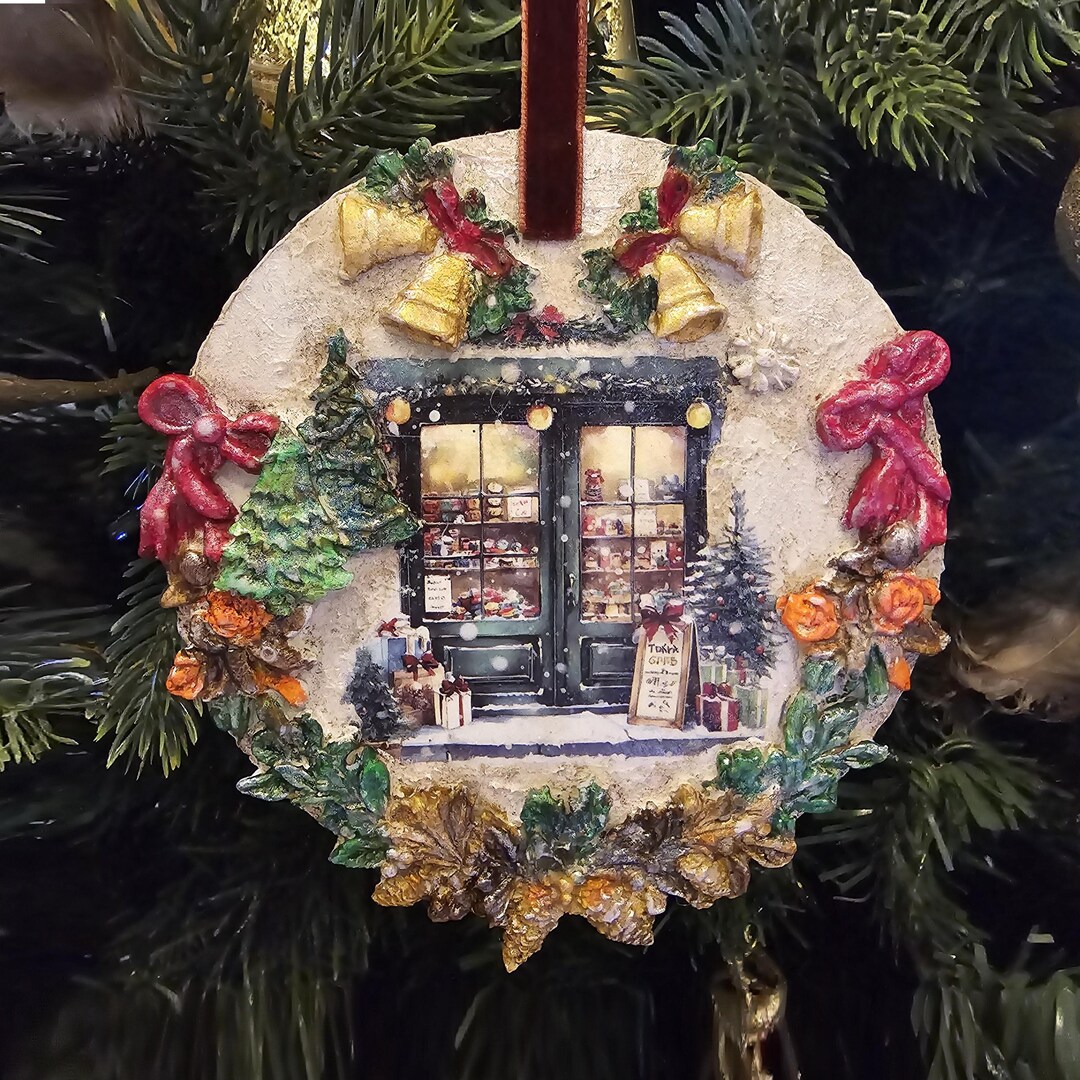 Large Christmas Disc Decor - Etsy