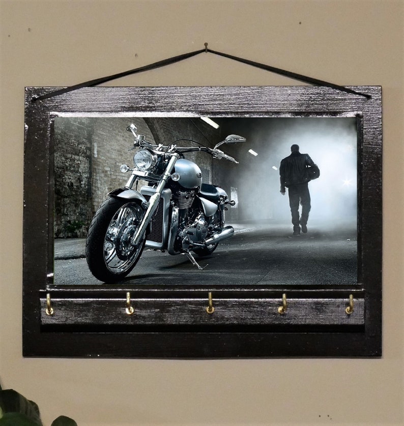 Harley Davidson Motor Bike Key Rack Holder Entryway | Etsy