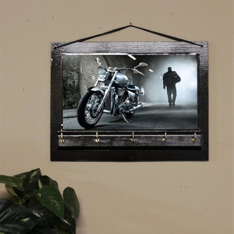 Harley Davidson Motor Bike Key Rack Holder Entryway | Etsy