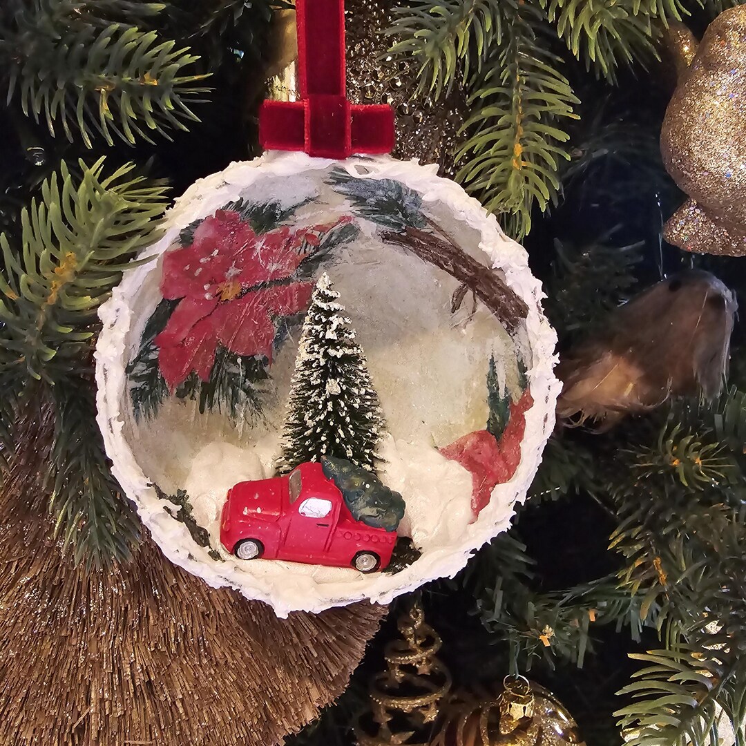 Christmas Red Ute 3D Tree Decor - Etsy