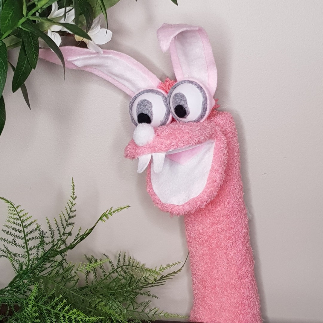 Rabbit Hand Puppet, Movable Mouth Muppet Preschool Toy - Etsy