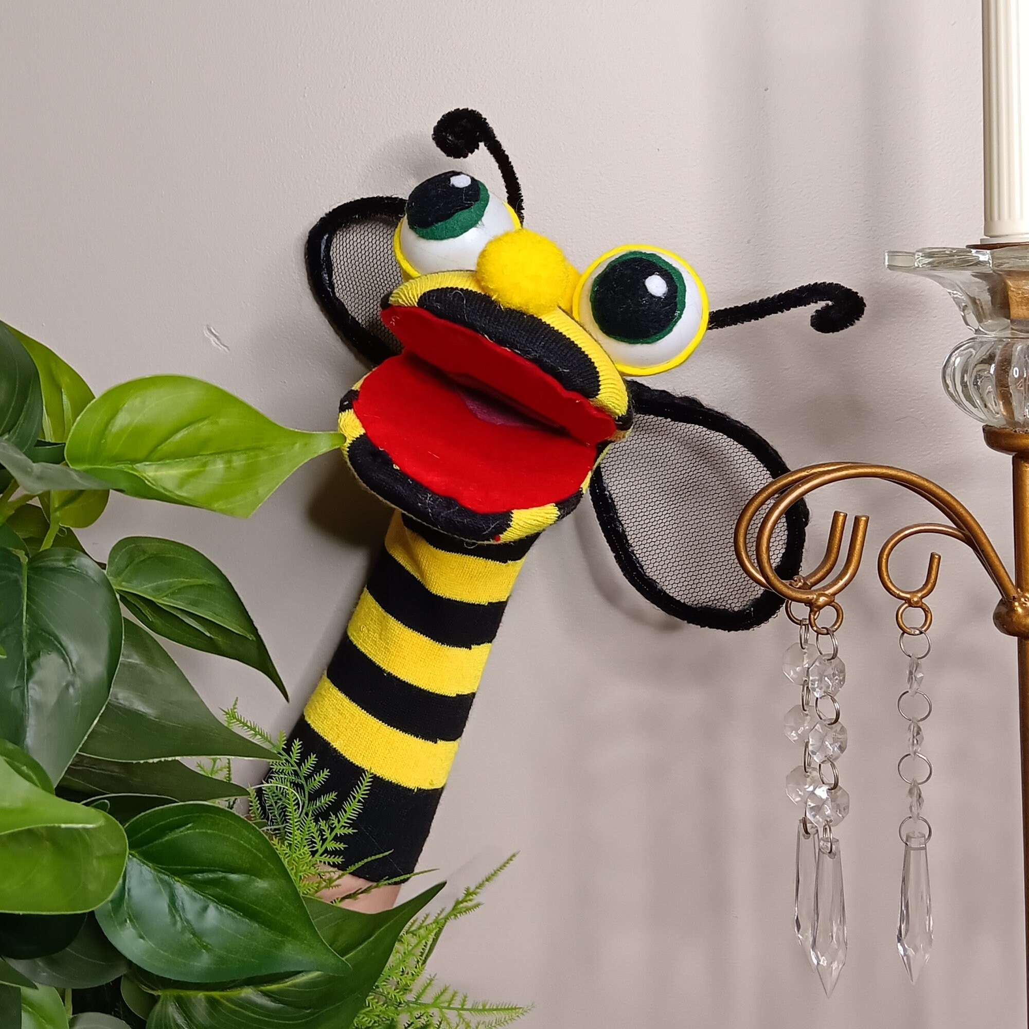 Bee Sock Hand Puppet, Kindergarten Preschool Toy - Etsy