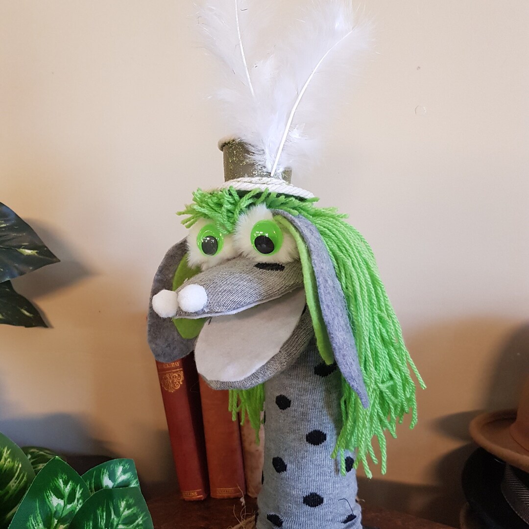 Green Top Hat Hand Puppet, Movable Mouth Muppet Preschool Toy - Etsy