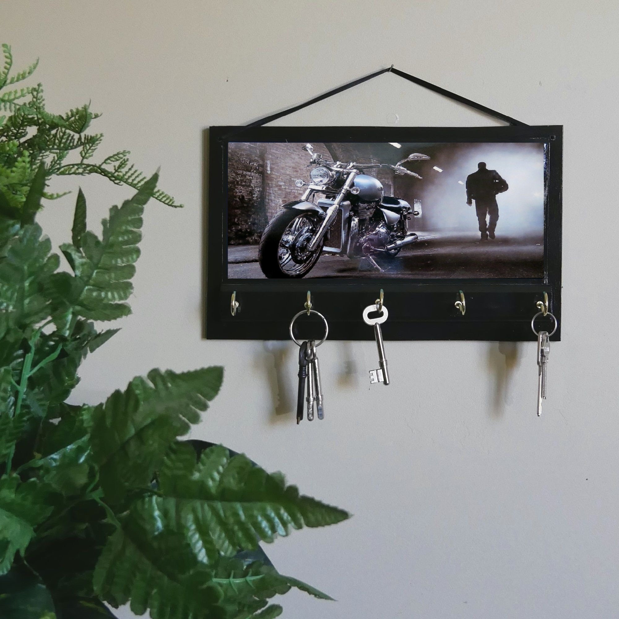 Harley Davidson Motor Bike Key Rack Holder Entryway - Etsy