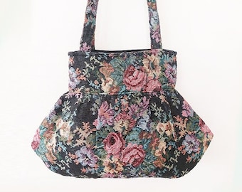 Brocade Purse, Tapestry Bag, Bohemian Purse, Floral Tapestry, Romantic ...