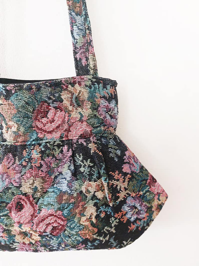 Brocade Purse, Tapestry Bag, Bohemian Purse, Floral Tapestry, Romantic ...