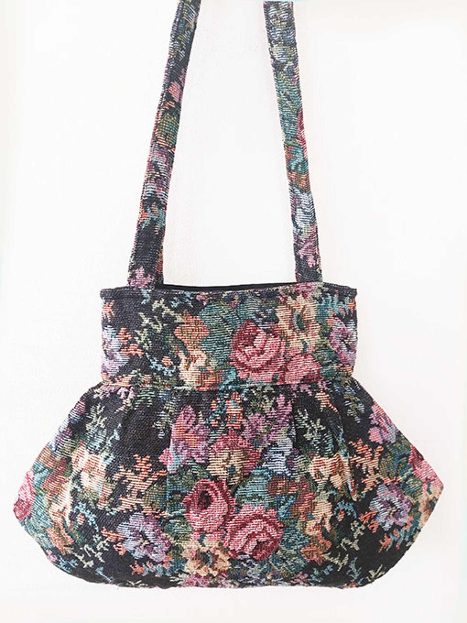 Brocade Purse, Tapestry Bag, Bohemian Purse, Floral Tapestry, Romantic ...