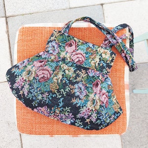 Brocade Purse, Tapestry Bag, Bohemian Purse, Floral Tapestry, Romantic ...