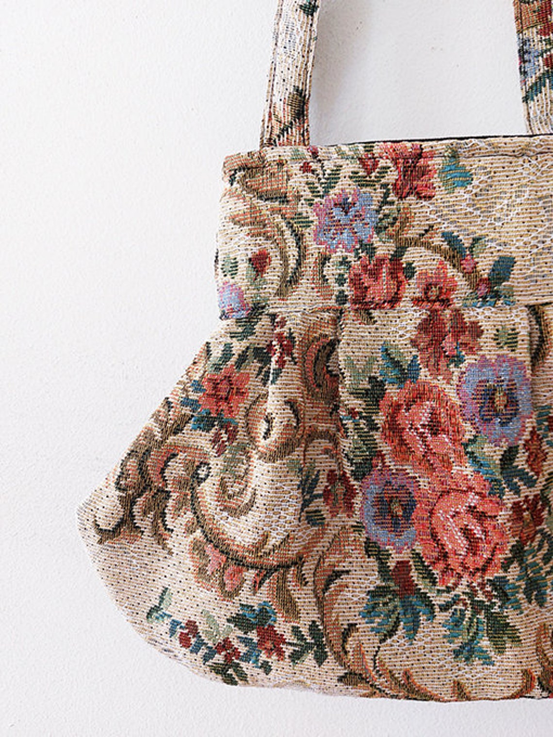 Brocade Purse, Tapestry Bag, Bohemian Purse, Floral Tapestry, Romantic ...