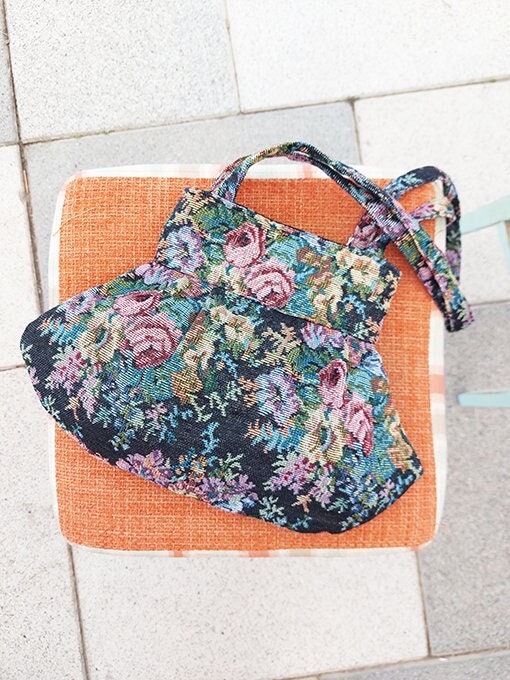 Brocade Purse, Tapestry Bag, Bohemian Purse, Floral Tapestry, Romantic ...