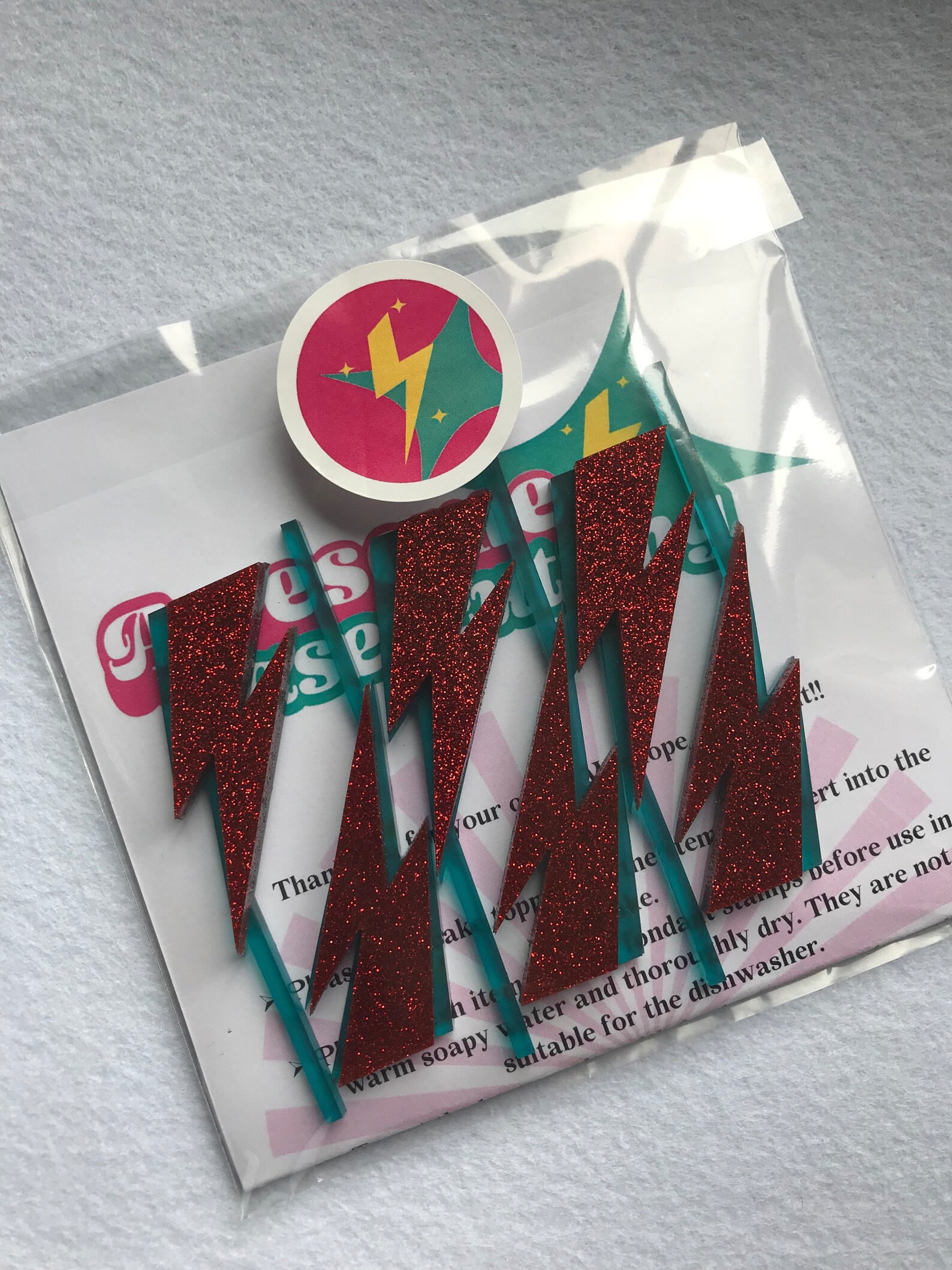 Magical Gold and Glitter Ziggy Stardust David Bowie Cake Topper ...