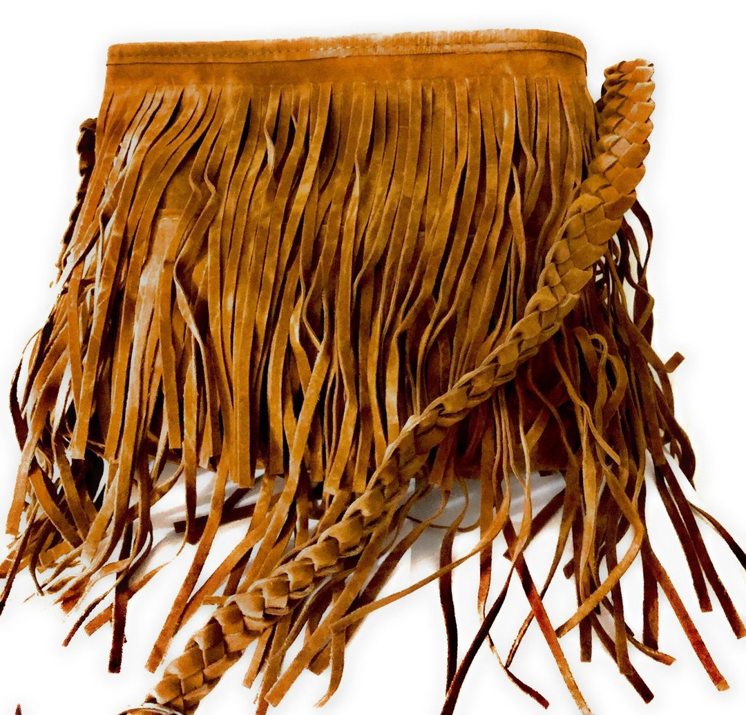 Camel Brown Fringed Purse, Boho Cross Body Southwestern Bag, Suede ...