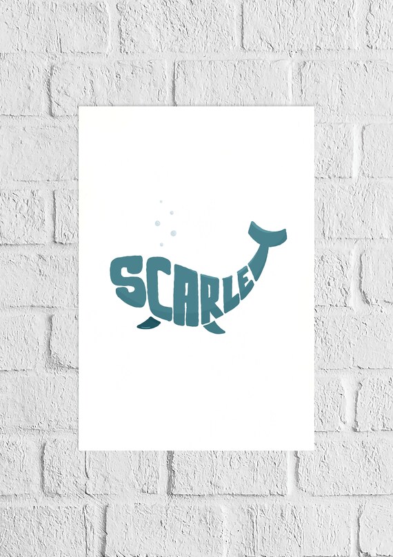 Custom Kids Name Print / Kids Nursery Print / Custom Gift for | Etsy