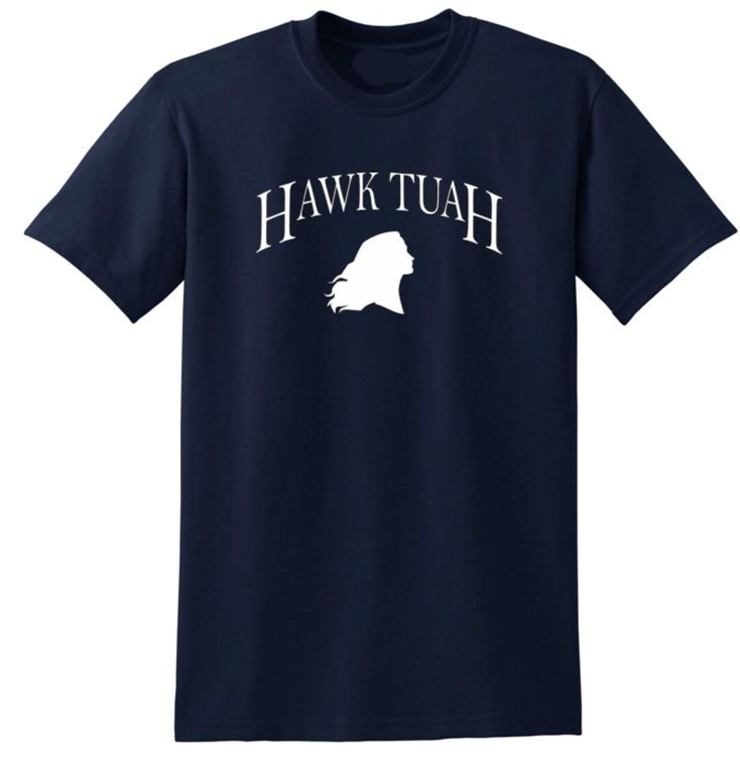Hawk Tuah Tshirt College Parody Logo - Etsy