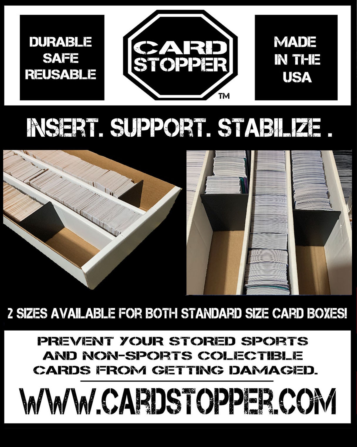 Card Stopper 5 Pack Collectible Card Box Protective Dividers - Etsy