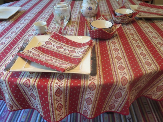 Round table cloth Cotton fabric from Provence unique Birthday | Etsy