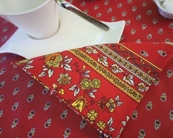 French Red Tablecloth - Etsy