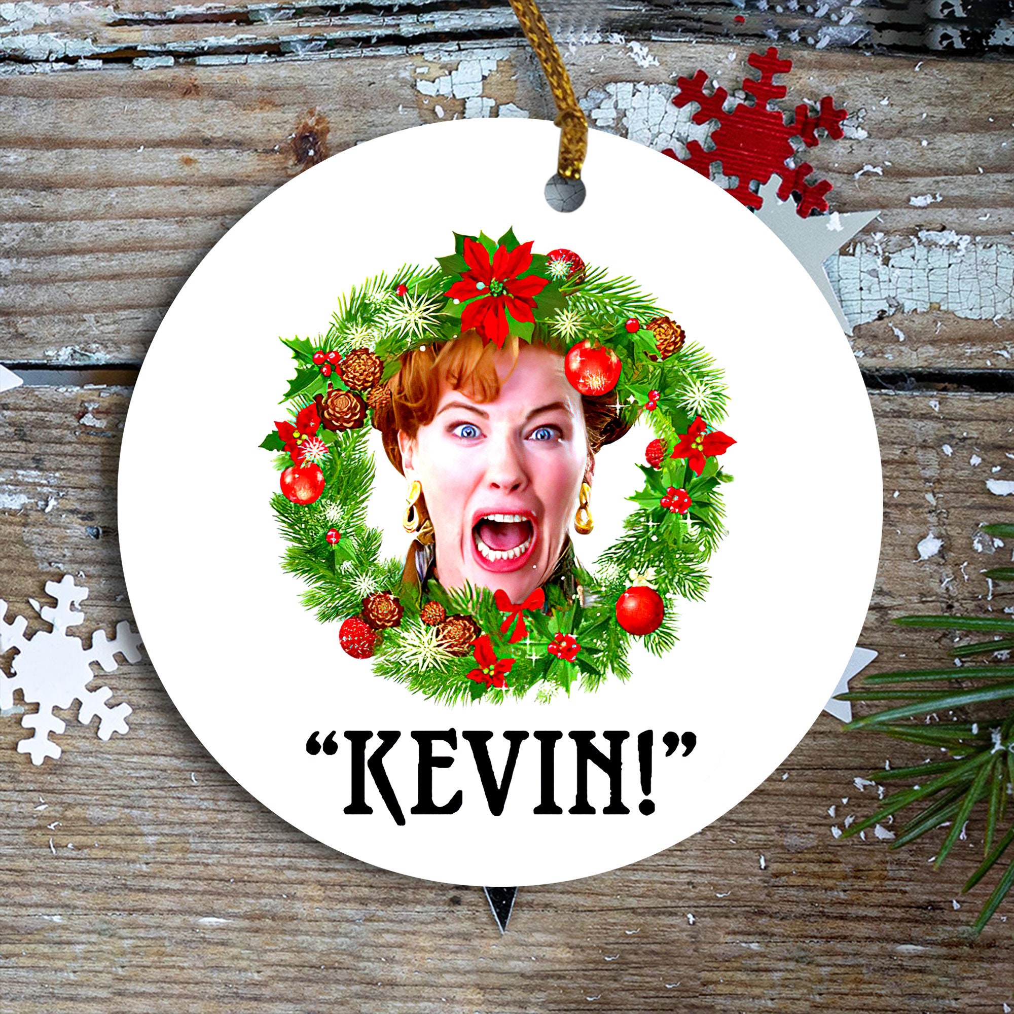 Kevin McCallister Home Alone Christmas Ornament, Kevin Scream Ornament ...