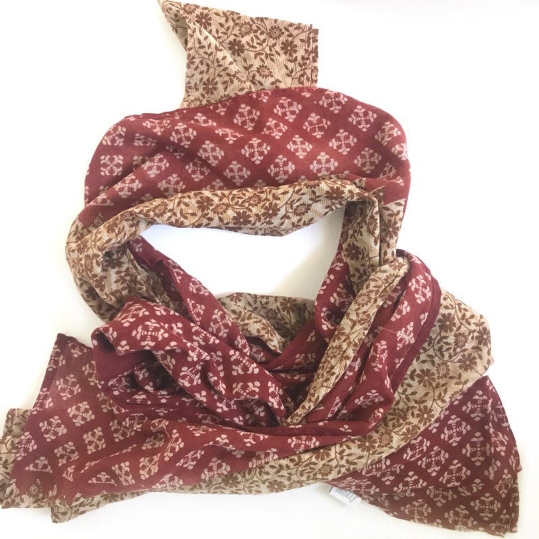 Vintage Sari Scarf Mask, 100% Cotton Mask, Filter Pocket, Recycled Sari ...