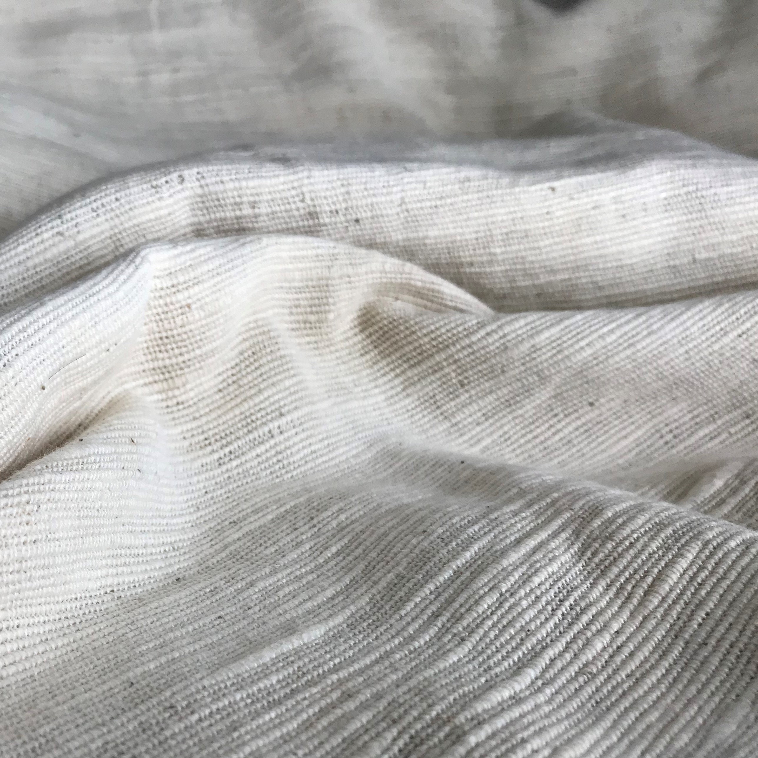Handspun Handwoven Cotton, Chunky Texture Fabric, Natural, Ready for ...