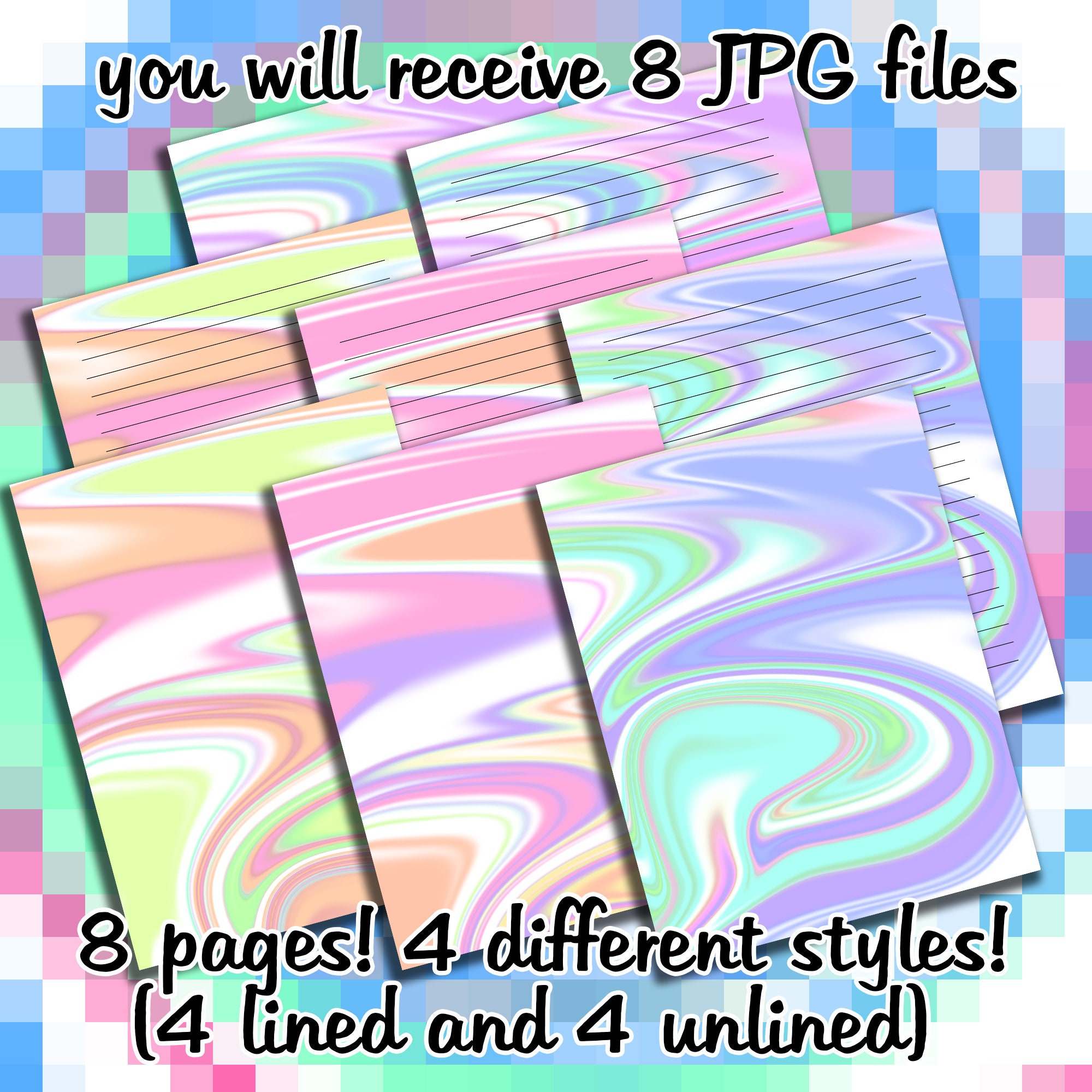 PRINTABLE Stationary, Writing Paper, 8.5x11, Unlined Journal Pages ...