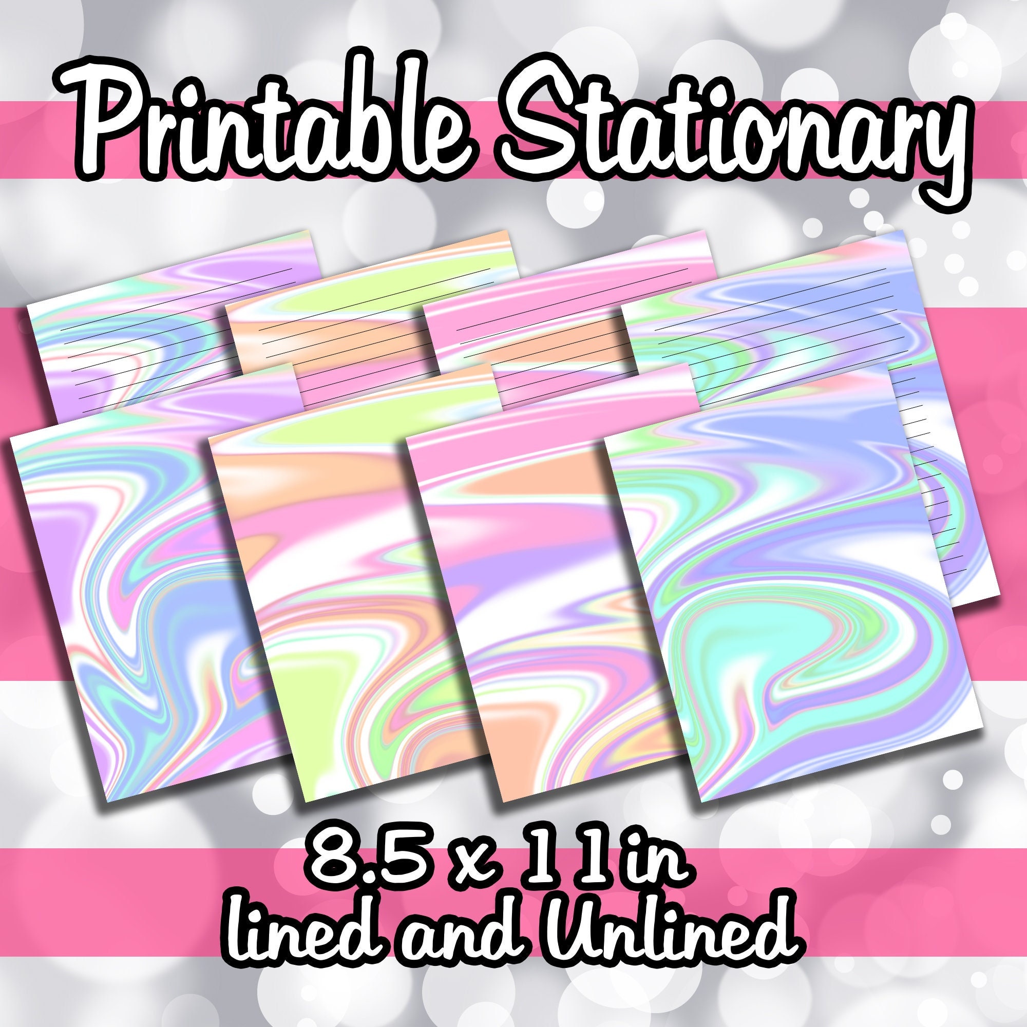 PRINTABLE Stationary, Writing Paper, 8.5x11, Unlined Journal Pages ...