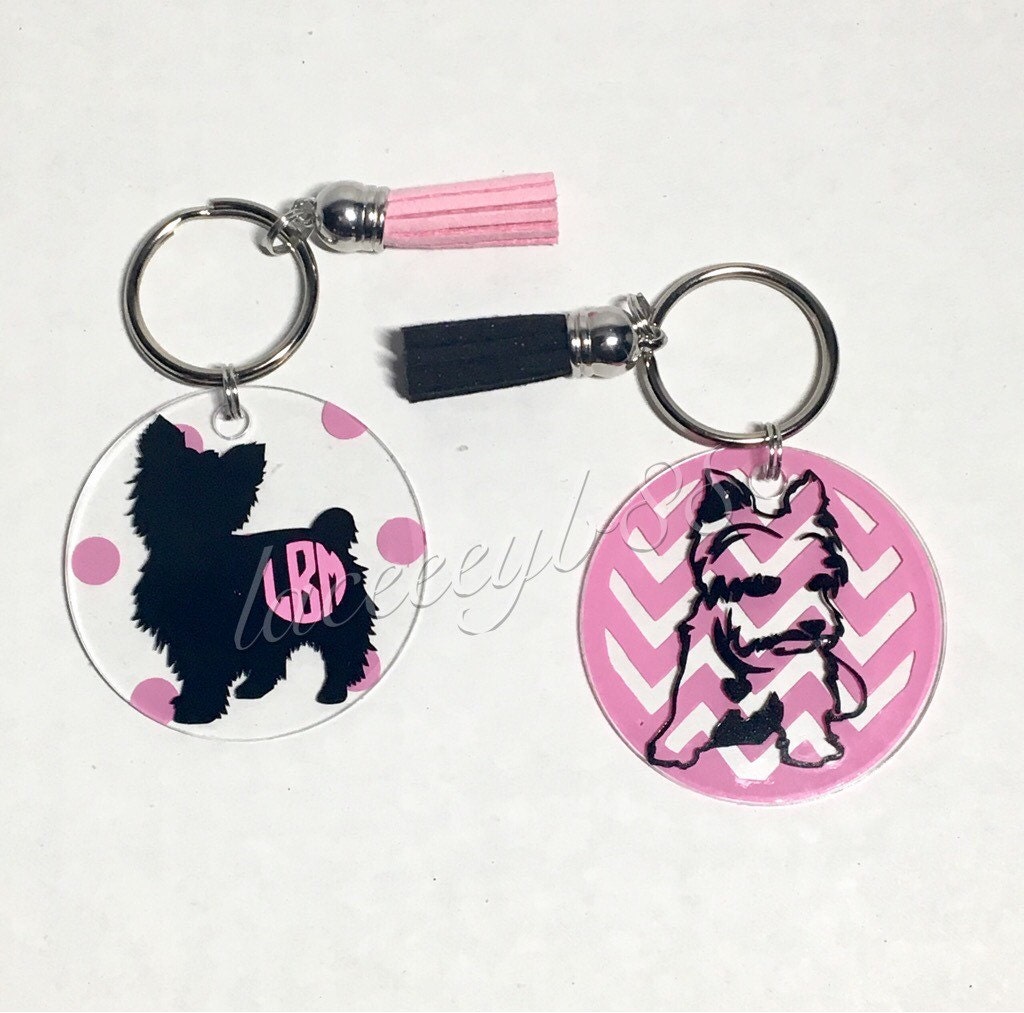 Yorkie Keychain Yorkie Tassel Keychain Dog Keychain Puppy | Etsy