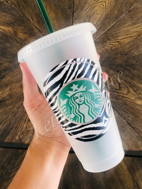 Zebra Starbucks Cupstarbucks Reusable Cupzebra Print | Etsy