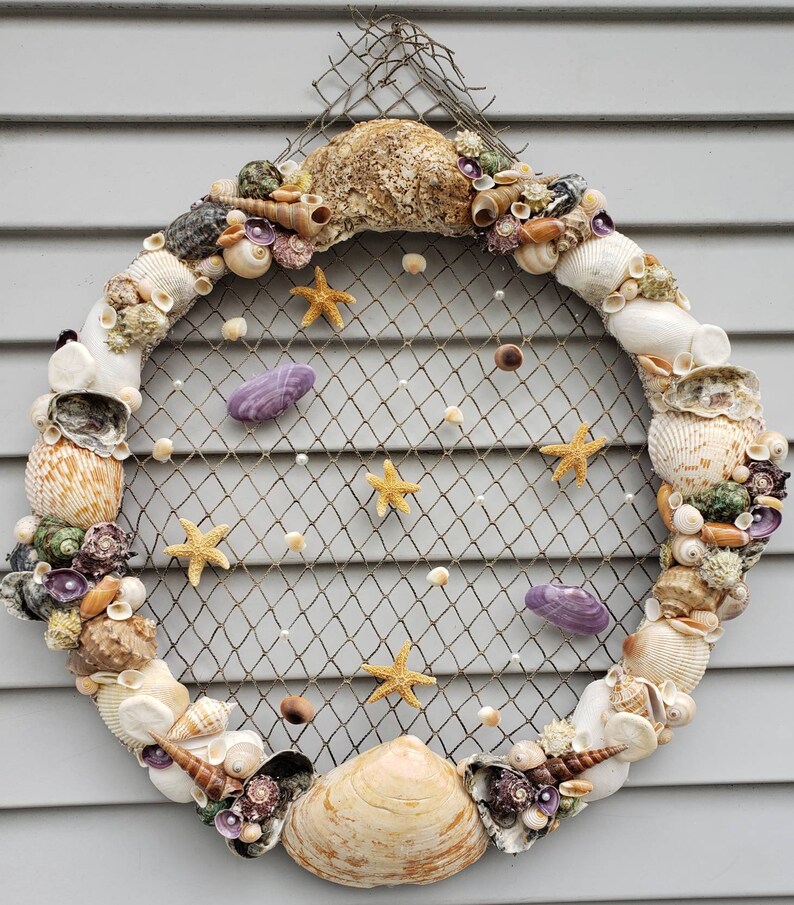 Sea Shell Wreath-Summer Door Beach Wreath-Shell Wreath-Coastal | Etsy