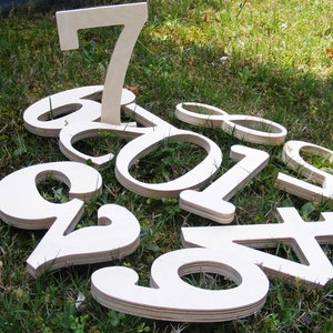 Number Set - PAINTED Wooden Number Set Unfinished Numbers 0-10 Wood ...