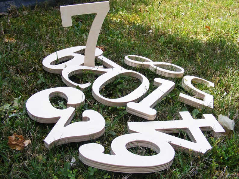 Number Set PAINTED Wooden Number Set Unfinished Numbers 0-10 | Etsy