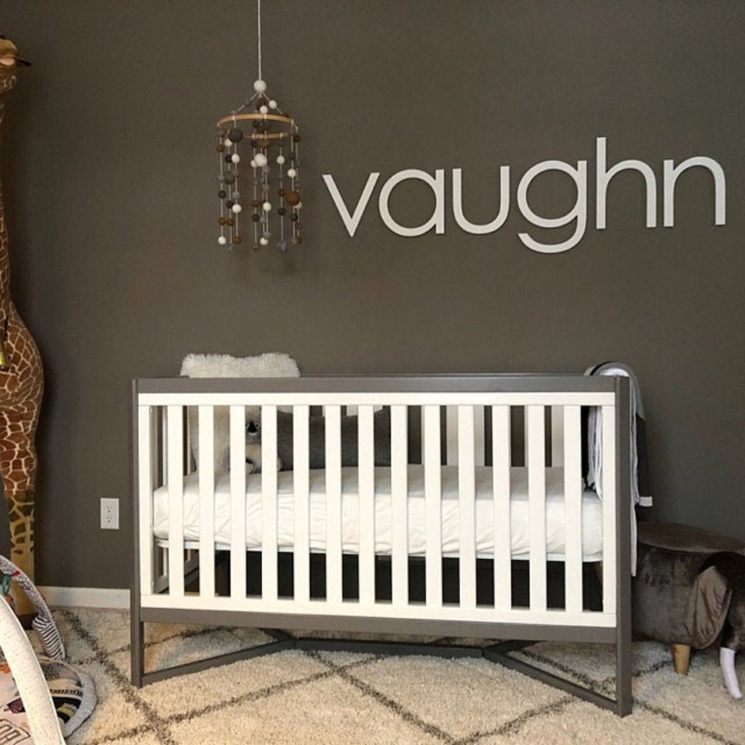 Large Wooden Wall Letters - Baby Nursery Project Name Word Sign - Wall ...