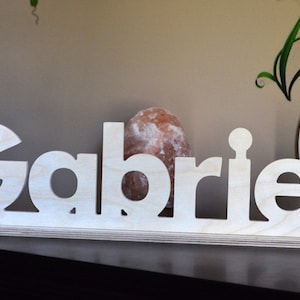 Wooden Name Sign - Wood Word Sign - Custom Word Sign - Free Standing ...