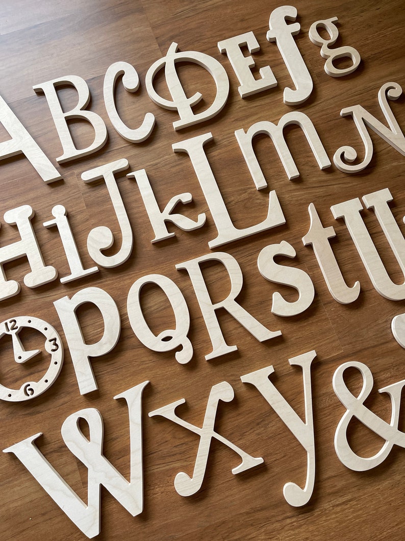 Fast Shipping Unfinished Wooden Alphabet Letters Set - Etsy