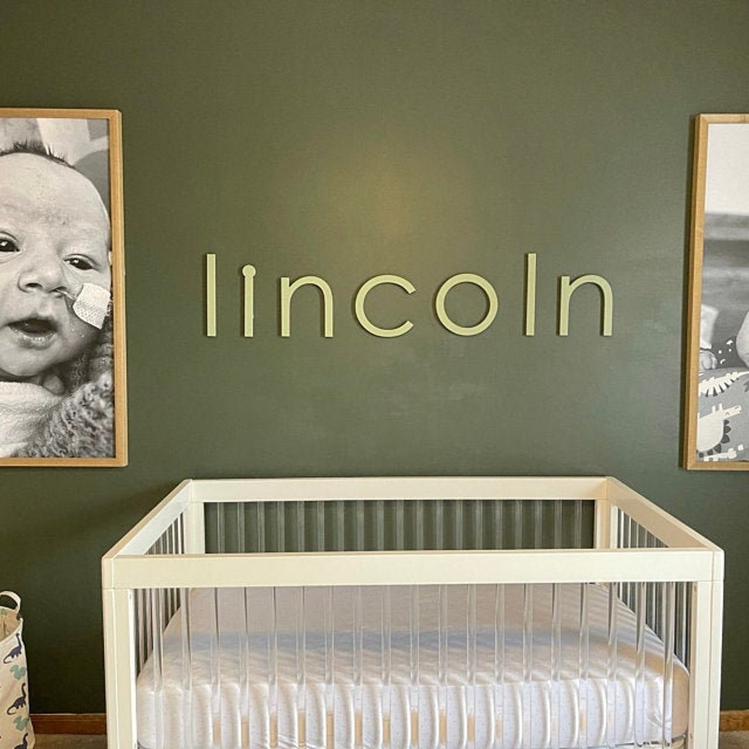 Nursery Letters for Wall Painted 12 Inch Wooden Wall Letters - Nursery ...