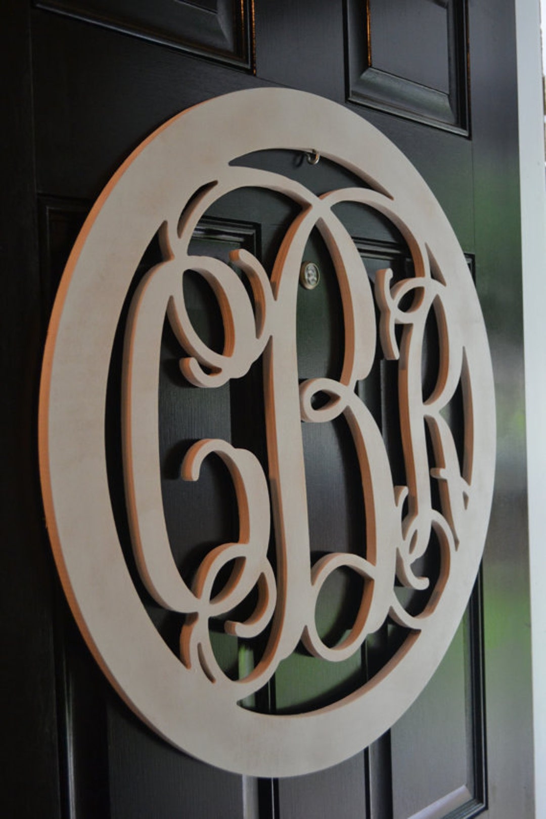 Monogram Door Hanger - Wooden Monogram- Wall Hanging -nursery Monogram ...