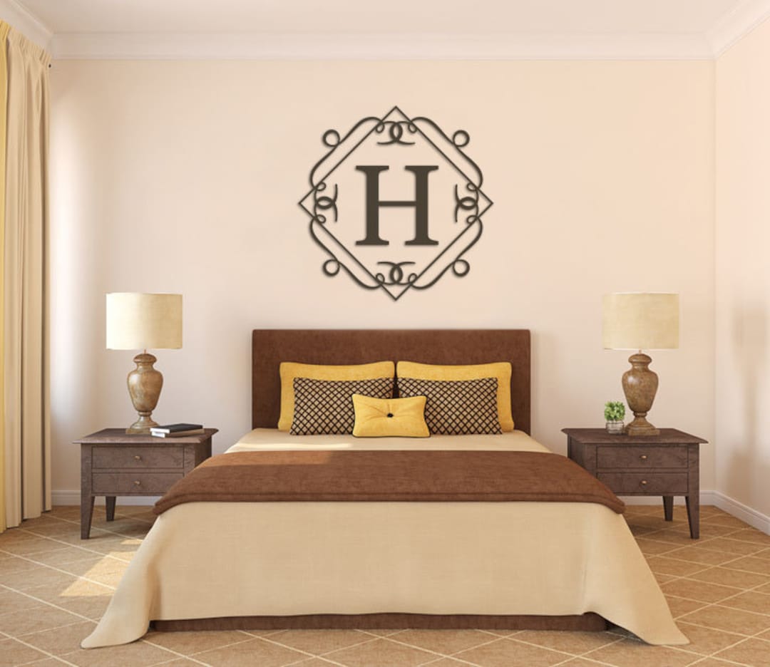 Extra Large Wall Sign Art, Rustic Wall Decor, Wooden Initials in ...