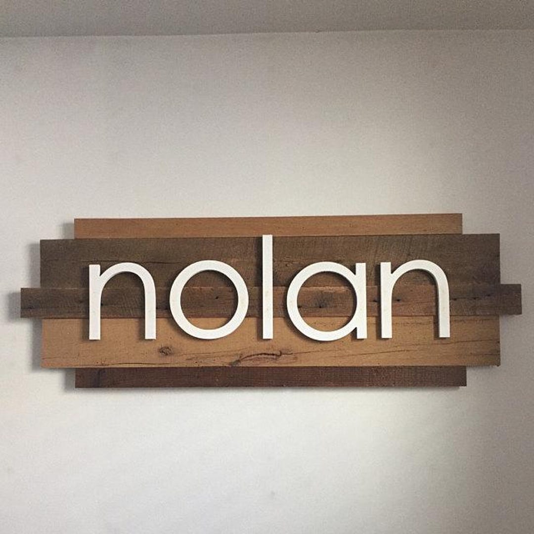 Custom Nursery Wall Name Letters - Boy Nursery Decor - Modern Wooden ...