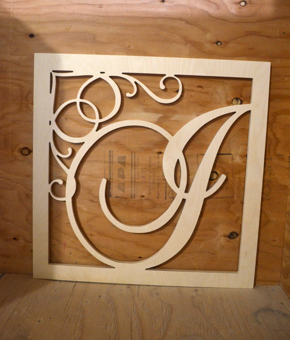 24 Large Wooden Letters with square border Wall Hanging | Etsy