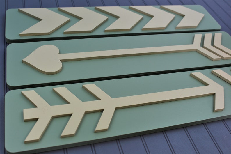 Set of THREE Wooden Arrows Nursery Decor Home Decor Wood - Etsy