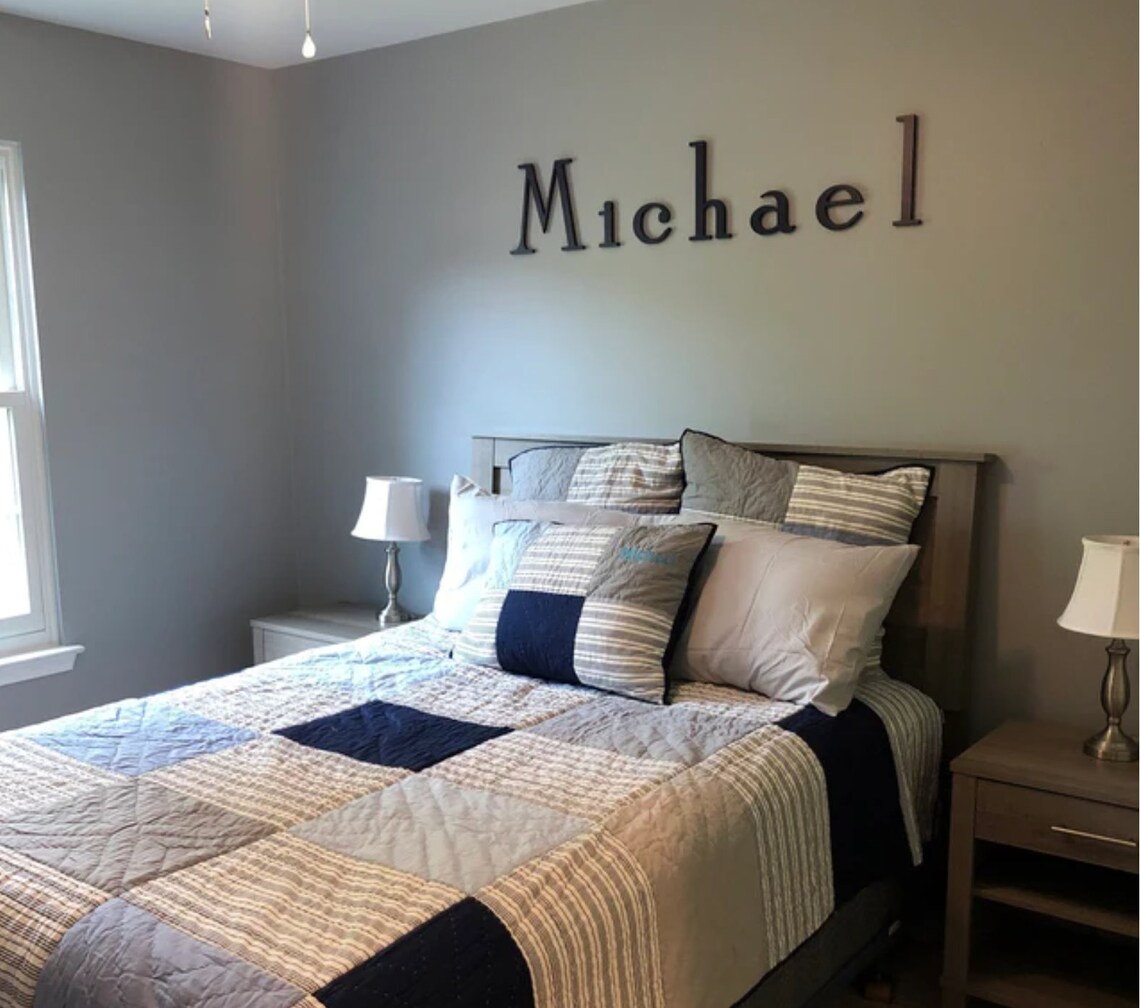Custom Nursery Wall Name Letters - Boy Nursery Decor - Modern Wooden ...