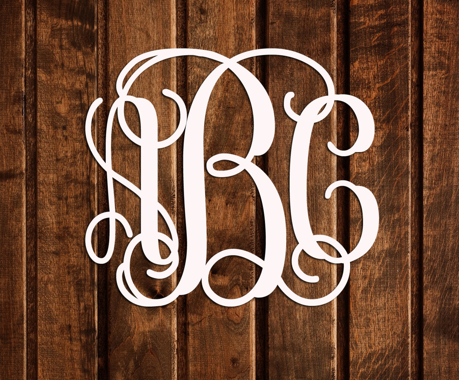 Vine Script Monogram Wooden Monogram Wall Hanging nursery - Etsy