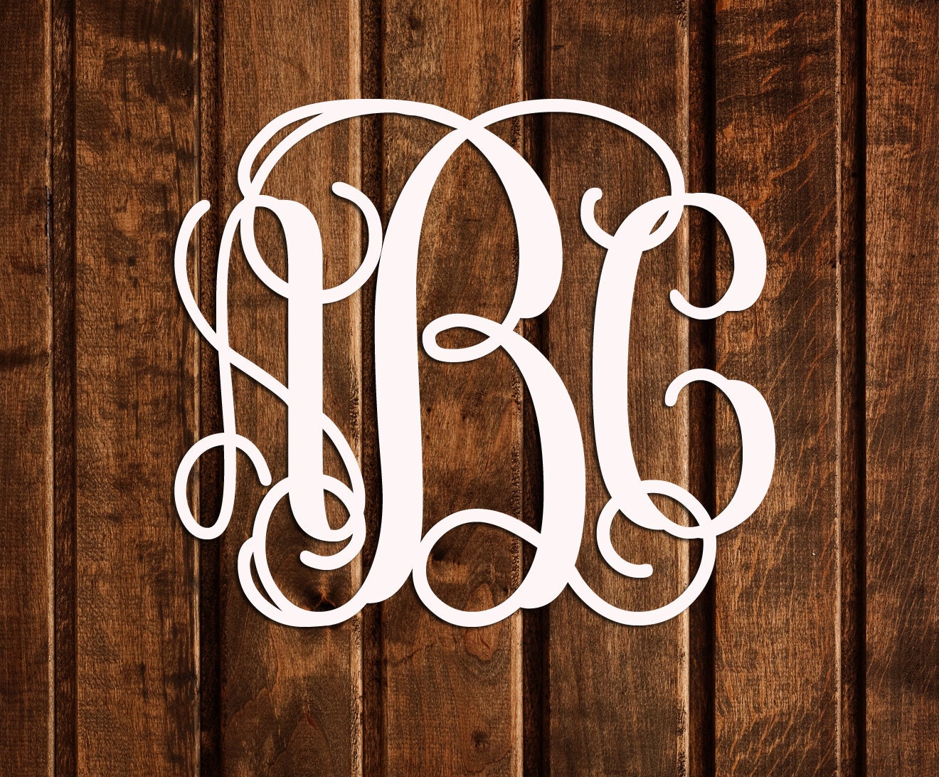 Vine Script Monogram- Wooden Monogram- Wall Hanging -nursery Monogram ...