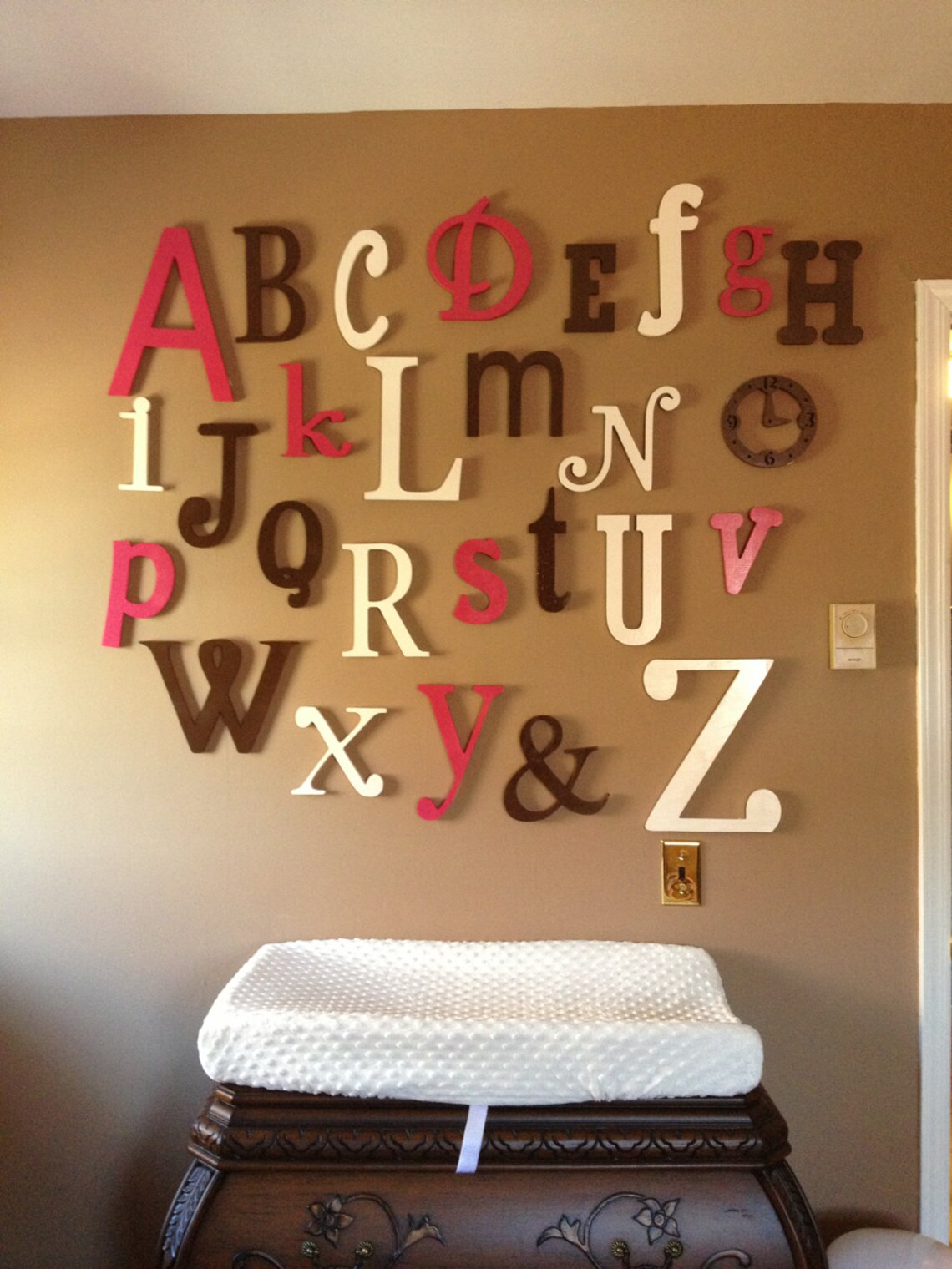 PAINTED Alphabet Set Wooden Wall Letter Alphabet Wall - Etsy