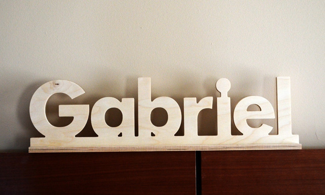 Wooden Name Sign - Wood Word Sign - Custom Word Sign - Free Standing ...