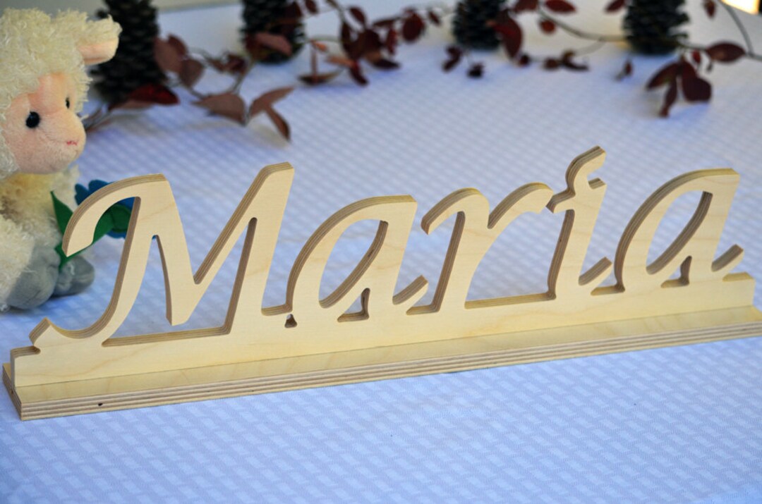Custom Name Sign - Wood Word Sign - Custom Word Sign - Free Standing ...